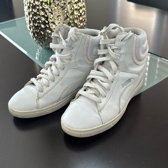 Puma | Shoes | Puma Wedge Sneakers White | Poshmark